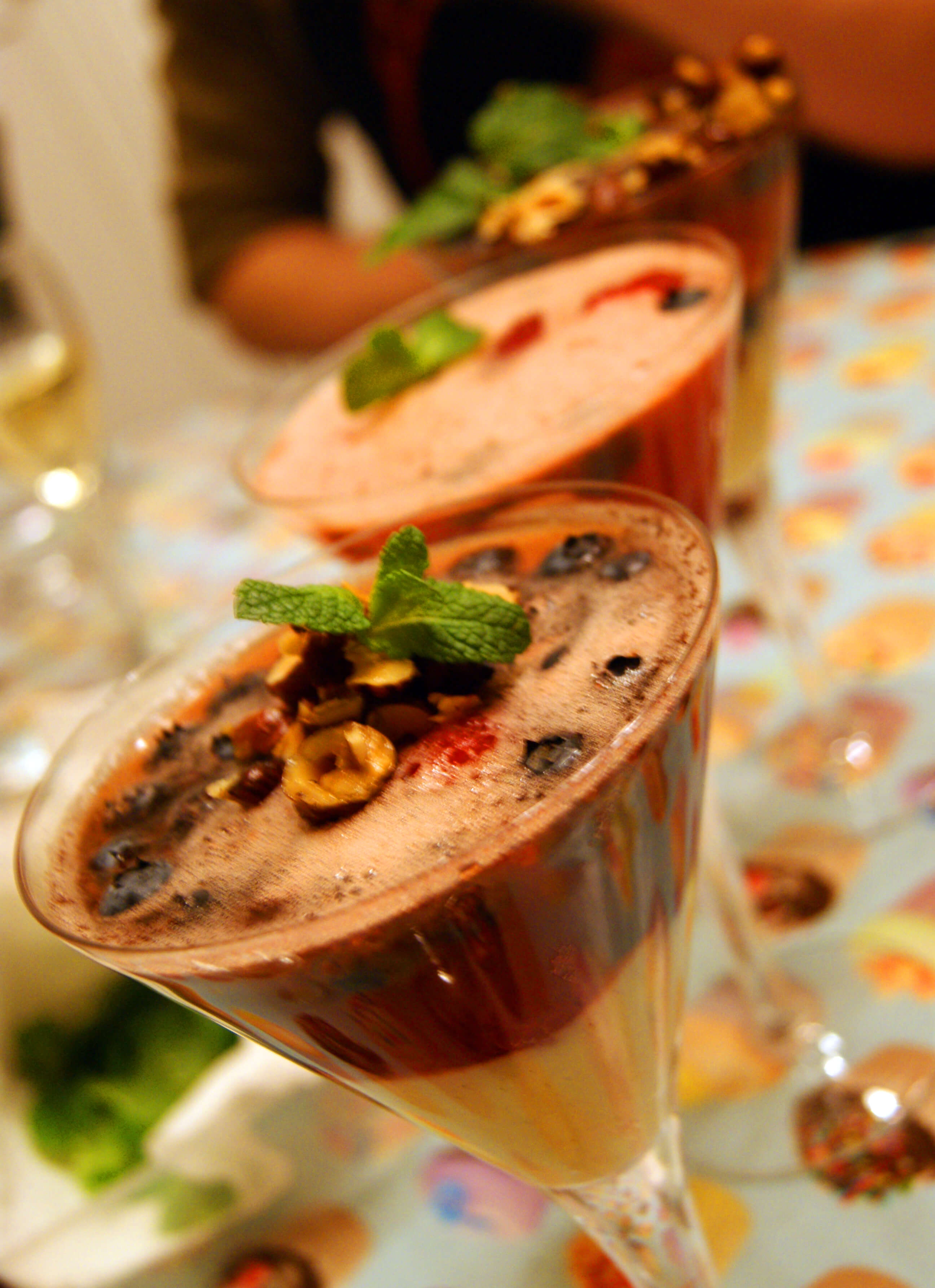 Millet cream set with a strawberry and pink champagne jelly